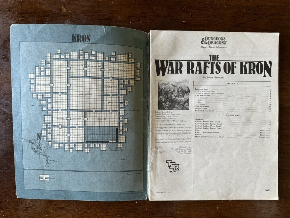 Dungeons & Dragons Module X7 The War Rafts Of Kron #9079 TSR 1984 | eBay