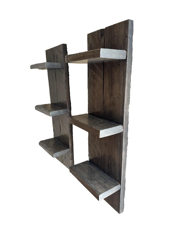 Pallet wall shelf, rustic decor, reclaimed wood shelf, candle holder ...
