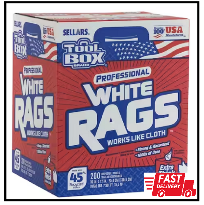 Z400 Natural Fiber White Painter'S Rags (200-Count) | eBay