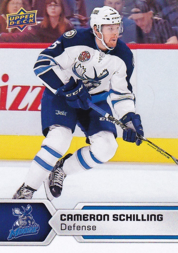 CAMERON SCHILLING 2017-18 UPPER DECK AHL HOCKEY BASE #1 MANITOBA MOOSE ...
