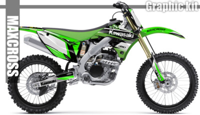 KAWASAKI KX250F KX450F 2009 2010 2011 2012 MAXCROSS GRAPHICS STICKER ...