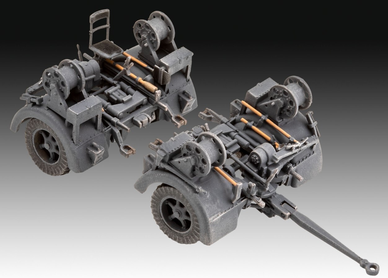 REVELL, 8,8 CM Flak 37 +Sd.Anh.202 To Assemble And for Painting ,Scale ...