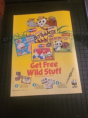 Popsicle WWF World Wildlife Fund Vintage Print Ad 2000 8x11 Great To ...