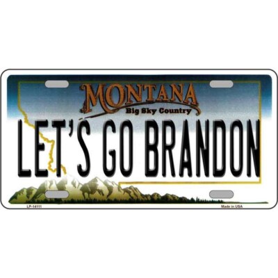 Lets Go Brandon MT Election 2024 Metal License Plate Car Truck Home ...