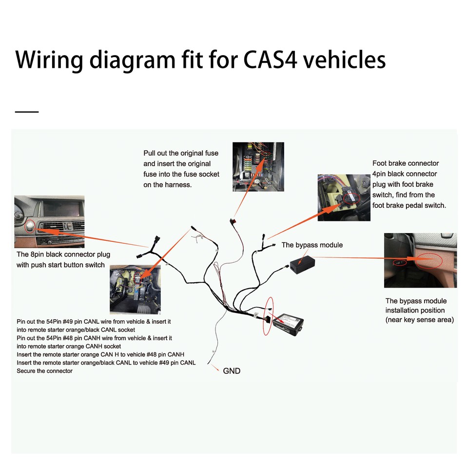Remote Starter system for BMW F07 F10 F06 F01 F26 with oem push button ...