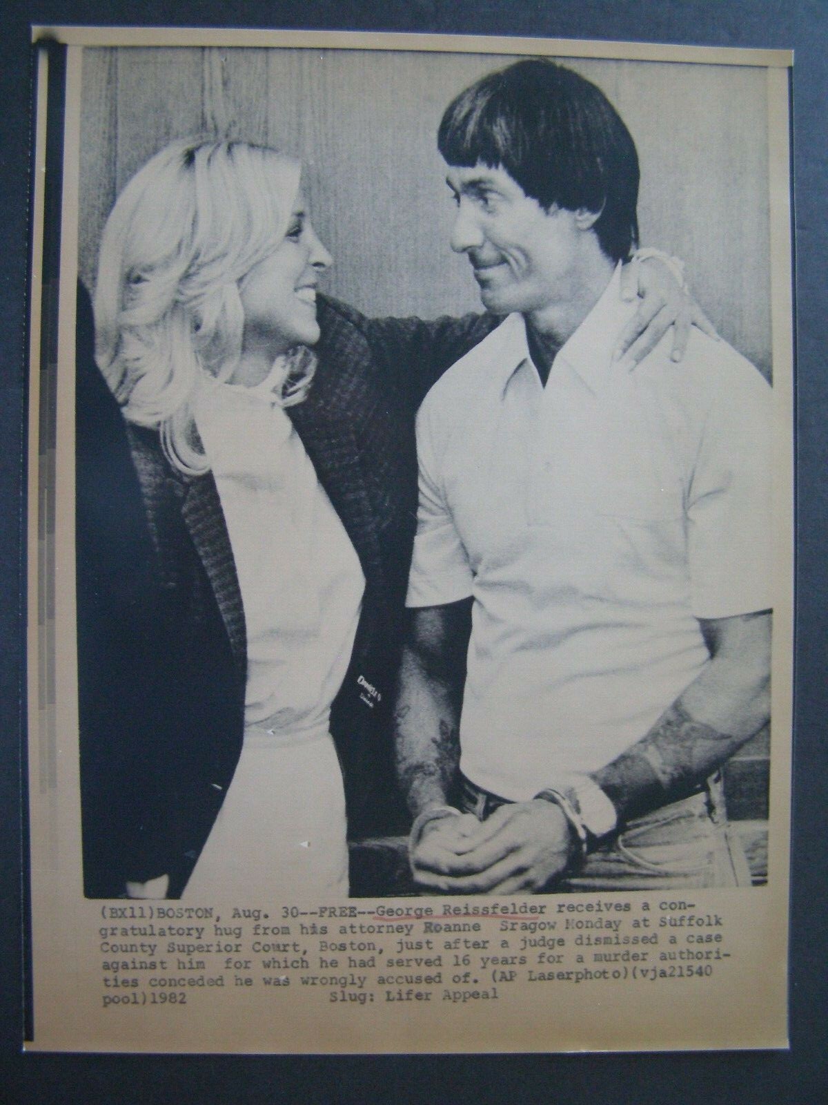 AP Wire Press Photo 1982 George A Reissfelder served 16 yrs accused of ...