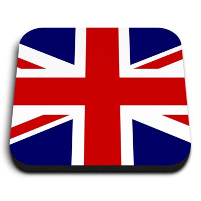 1x Square Fridge MDF Magnet Oval Union Jack Travel England Flag #56469 ...