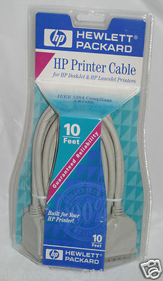 HP 10' IEEE 1284 36-Pin CENTRONICS to 25-Pin Parallel Printer Computer ...