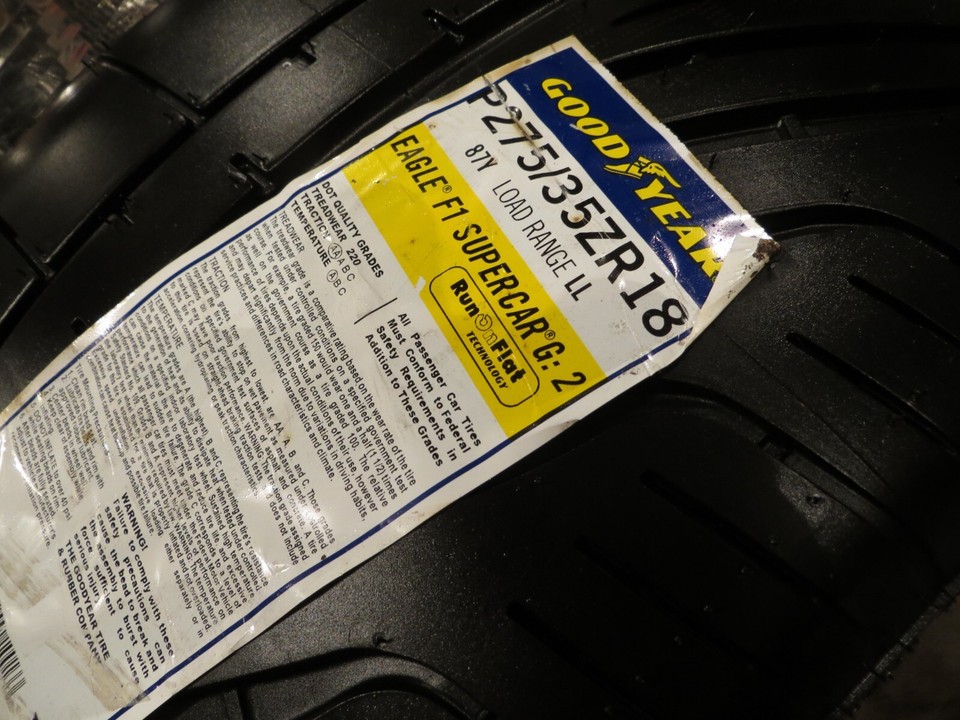 NEW 1 ONE GOODYEAR EAGLE F1 SUPERCAR G:2 RFT LL P275/35ZR18 87Y ROF ...