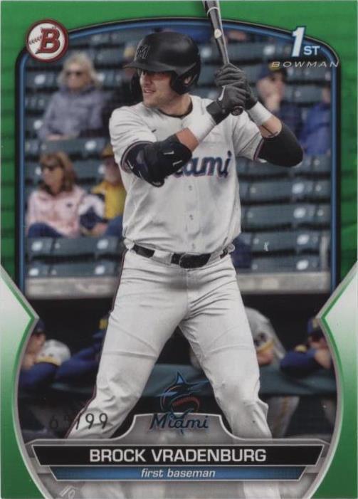 2023 Bowman Draft - Brock Vradenburg #BD-44 Green /99 (RC) for sale ...