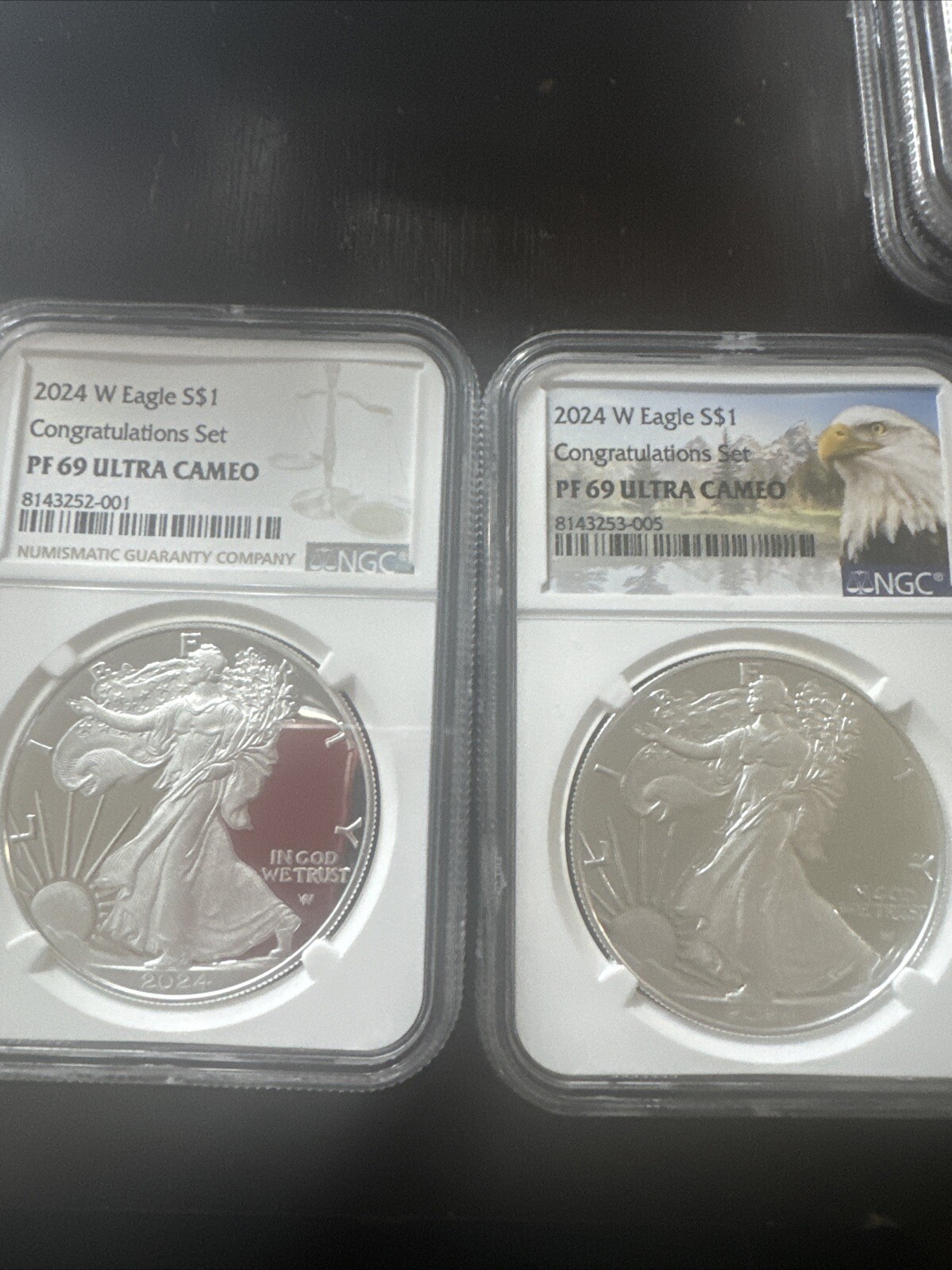 2024-W Proof $1 American Silver Eagle Congratulations Set NGC PF69UC ...