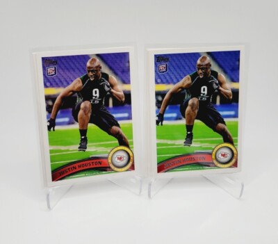 JUSTIN HOUSTON 2011 Topps #251 Rookie (8) base LOT KANSAS CITY CHIEFS ...