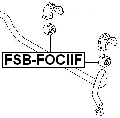 Front Stabilizer Bushing D19.5 Febest FSB-FOCIIF OEM 1305960 | eBay