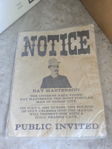 NOTICE poster Of Bat Masterson | eBay