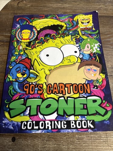 90’s Cartoon Stoner Coloring Book - Lot Of Pages To Color - Adult ...