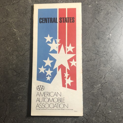 Vintage AAA Central States Road Map 1974 Edition | eBay