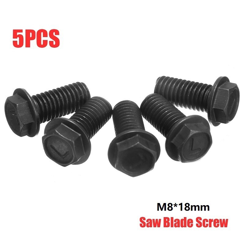 Carbon Steel M8 x 18mm Left Hand Thread Screw for Cutting Machine Pack ...