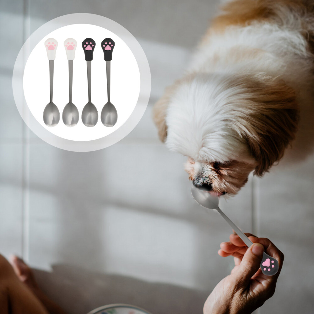 4 Pcs Dog Coffee Spoon Cat Paw Kitchen Utensils Ice Cream Scoop | eBay