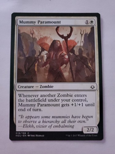 MTG Magic The Gathering Card Mummy Paramount Creature Zombie White Hour ...