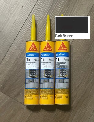 3 Pack Sikaflex 1A Polyurethane Construction Sealant, Dark Bronze, In ...