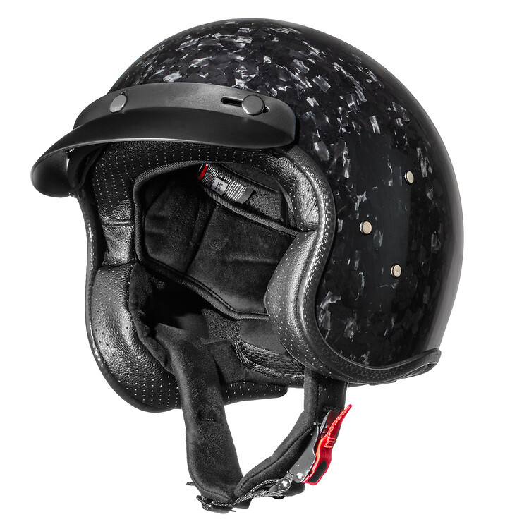 Forged Weave Gloss Carbon Fiber 3/4 DOT Open Face Motorcycle Helmet | eBay