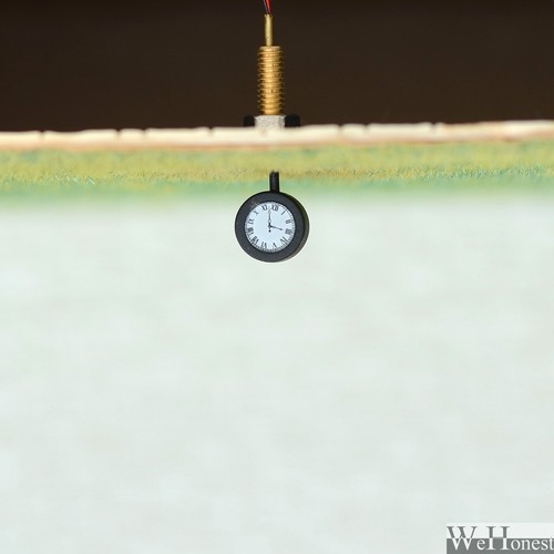 2 x HO scale antique station platform ceiling clock led light ...