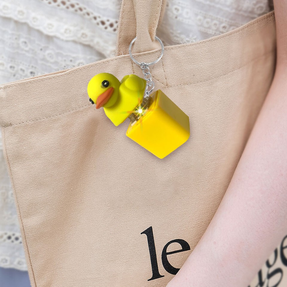 Cute Duck Keyboard Fidget Keychain Button Stress Relief Toy for Kids ...