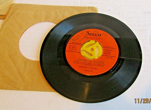 1-7"-45 RPM- RARE-VICENTICO VALDES-PAR TODAS MIS LOCURAS/ENVIDIA-SEECO ...