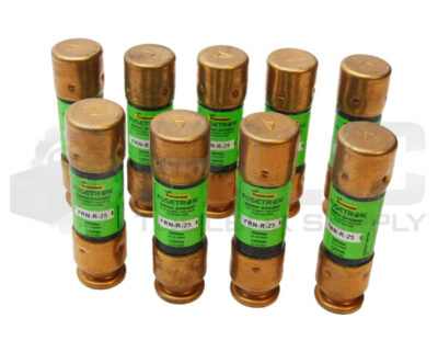 LOT OF 9 NEW BUSSMANN FRN-R-25 ENERGY EFFICIENT FUSE 25A 250VAC 125VDC ...