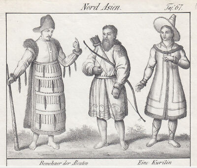 USA Vereinigte Staaten Alaska Ethnologie Original Lithografie ...