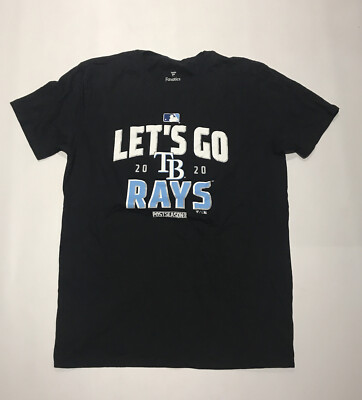 Men's Black Tampa Bay Rays Lets go Rays 2020 Postseason T-Shirt Size ...