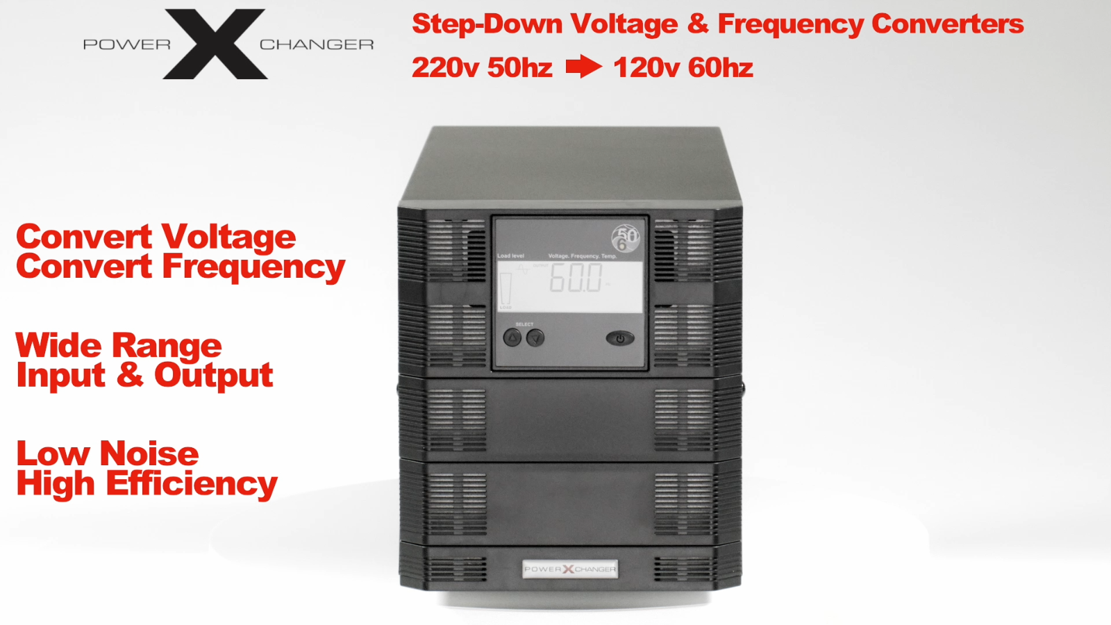 120 Volt/60Hz AC Power Source Step-Down Voltage Frequency Converters EX ...
