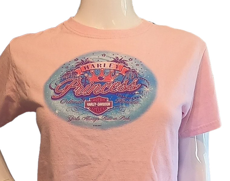 Harley Davidson Pink Princess Top Beautiful Happy Gra… - Gem