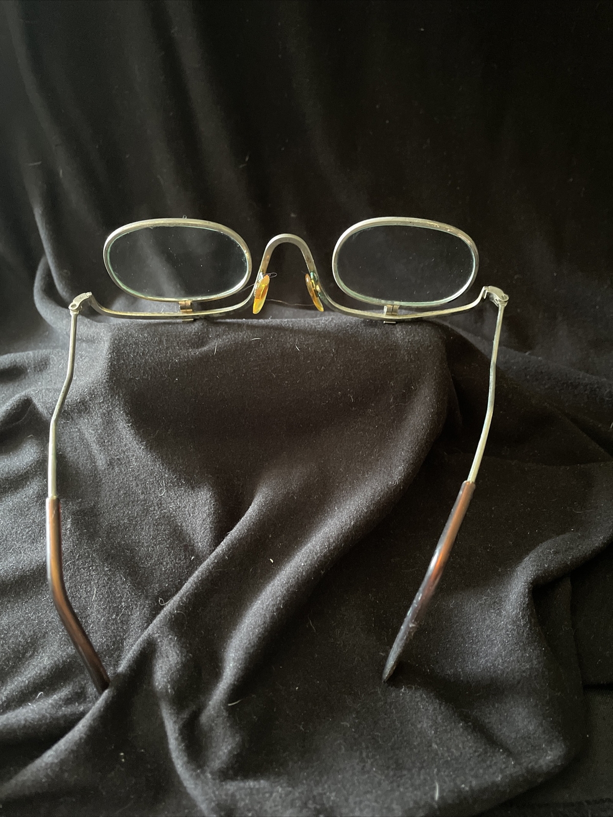 1960's Vintage Flip Down Lenses Reading Glasses Silve… - Gem