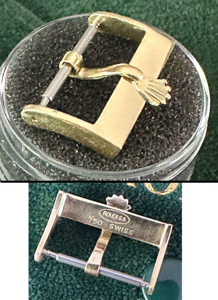 18k GOLD 18mm Logo Buckle Marked: 750 ROLEXSA SWISS 1970s | eBay