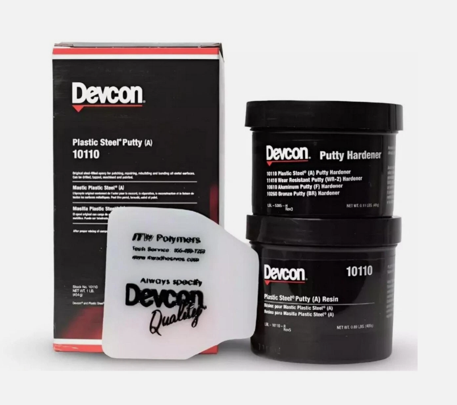 1 SET DEVCON 10110 PLASTIC STEEL PUTTY (A) 1 lb. Kit New Sealant ...