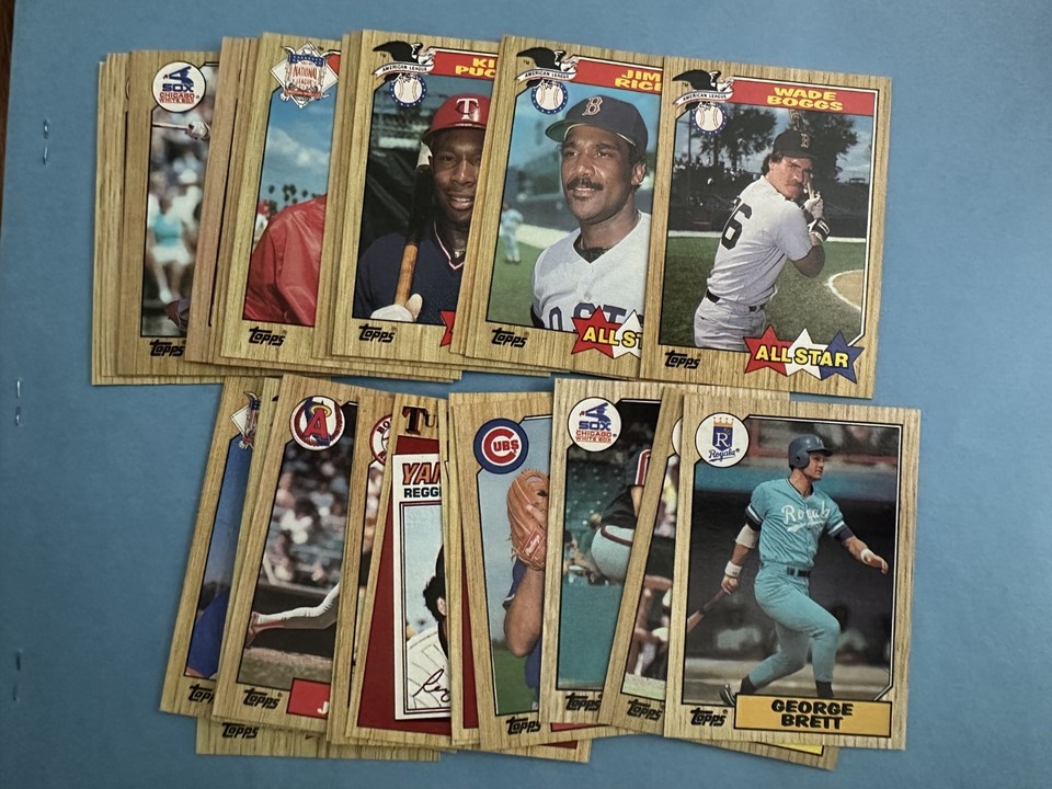 1987 TOPPS BASEBALL STAR RC HOF LOT OF 43 Gwynn Boggs Brett Reggie ...