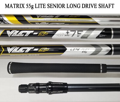 TaylorMade Matrix 55g LITE SENIOR LONG DRIVE DRIVER SHAFT Qi10,STEALTH ...