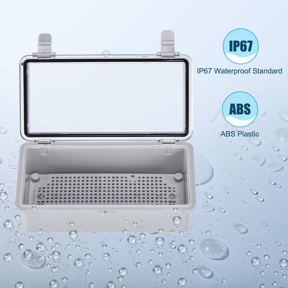 Junction Box Electrical Enclosure IP67 Waterproof ABS Plastic Hinged ...