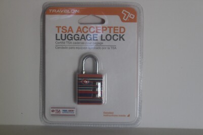 Travelon TSA Approved Luggage Combination Lock Coral Stripe | eBay