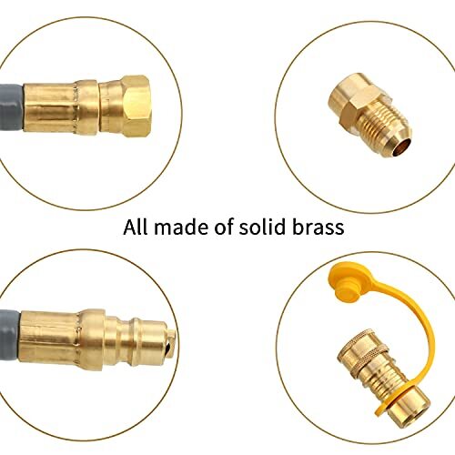 Upgraded 48 Feet 1/2" Natural Gas Hose propane hose extension kit w ...