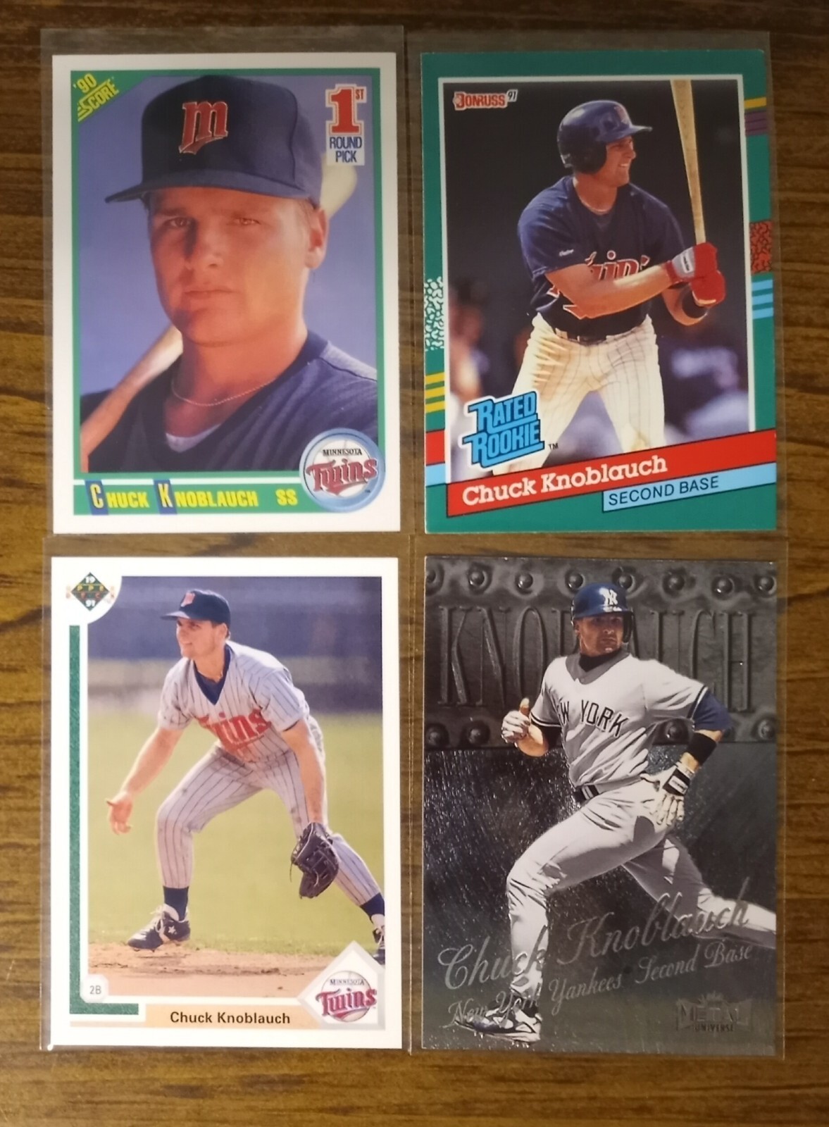1990 Score Chuck Knoblauch Rookie Card Lot (4 Cards) NM-MT+ Or Better ...