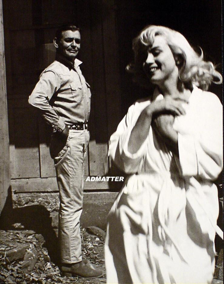 Marilyn Monroe Clark Gable 2-sided Cowgirl Pinup Poster Cowboy Boots ...