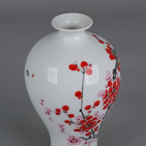 9" China Famille Rose Porcelain Dap Daps Hand Painting Peach Blossom ...