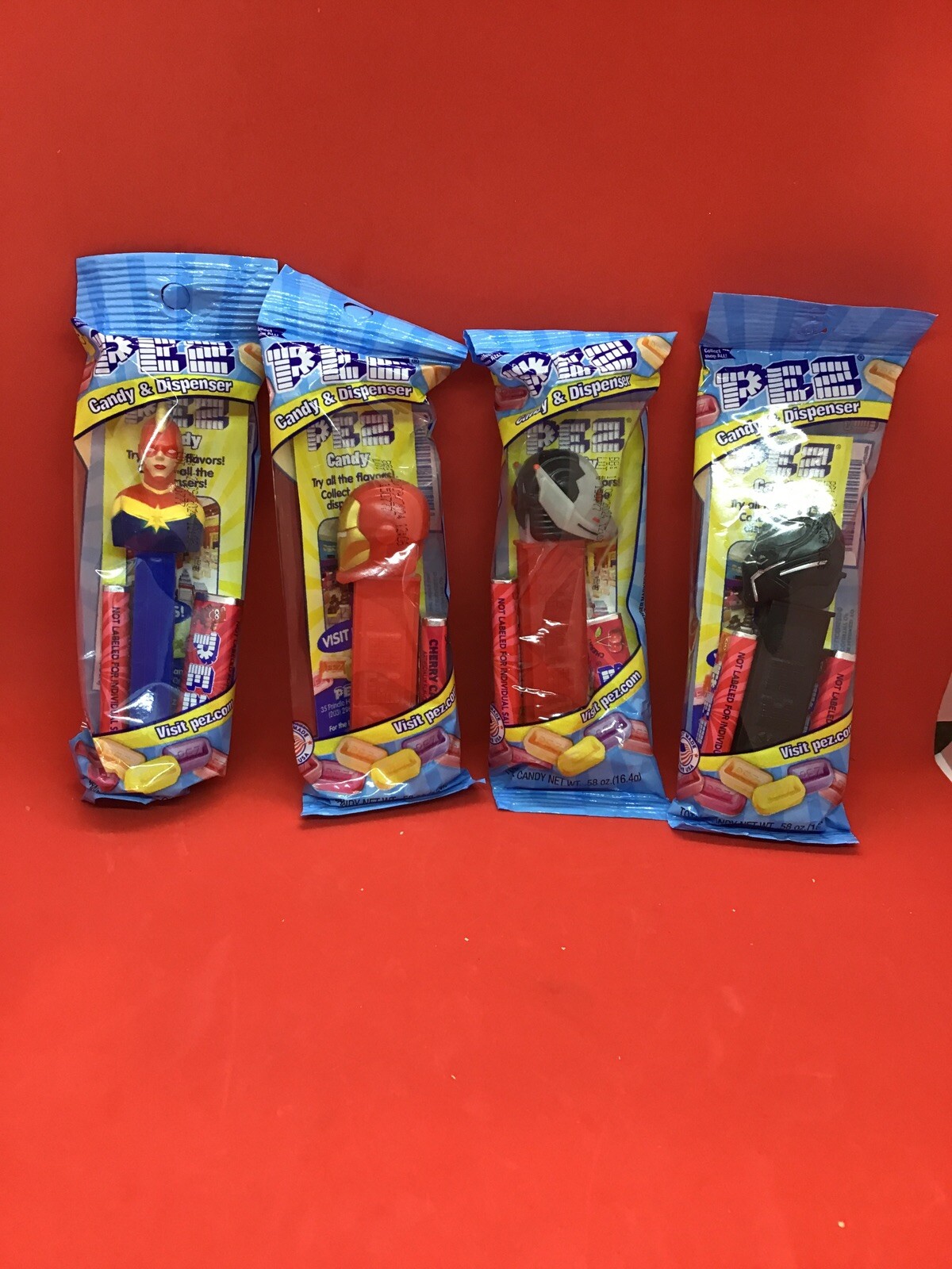 MARVEL COMICS AVENGERS ENDGAME PEZ DISPENSER LOT Of 4 ANTMAN BLACK ...