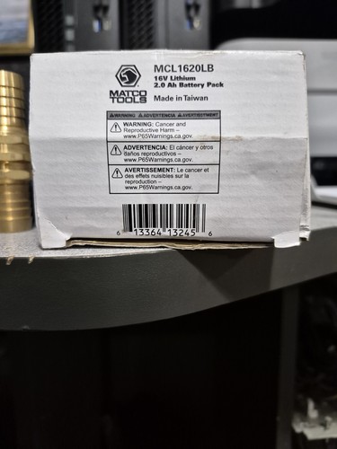 Matco Tools 16V Battery 2.0ah 32wh for Impact wrench saw ratchet ...