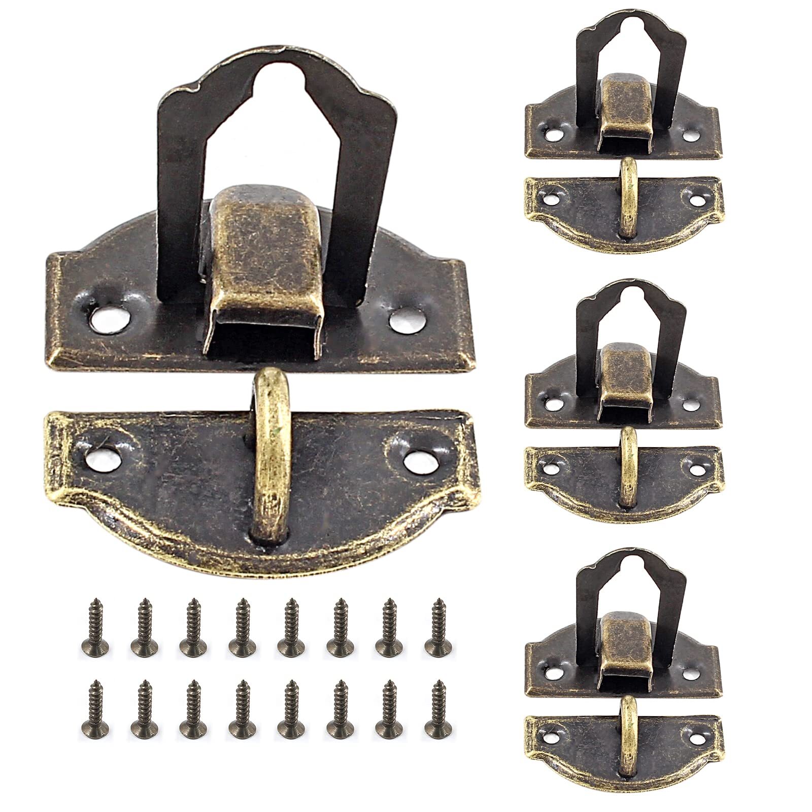 4Pcs Antique Toggle Hasp Latch, Small Iron Duckbilled Latch Retro Style ...