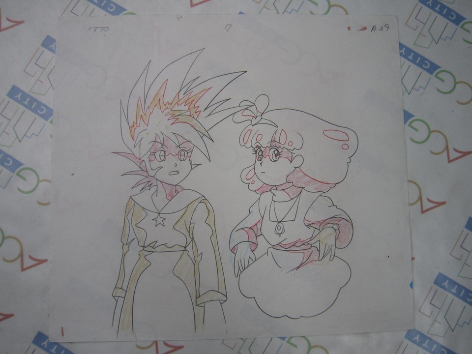 Minky Momo & Brenda Anime Original Production Cel With Line Drawing ...