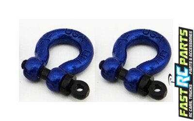Hot Racing 1/10 Scale Aluminum Blue Tow Shackle D-Rings (2) ACC808X06 ...