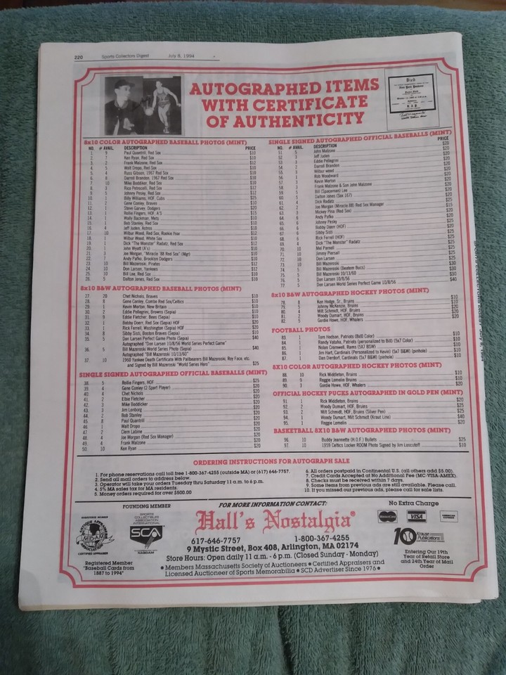 July 8, 1994 Sports Collectors Digest Jackie Robinson/1952 Topps ...